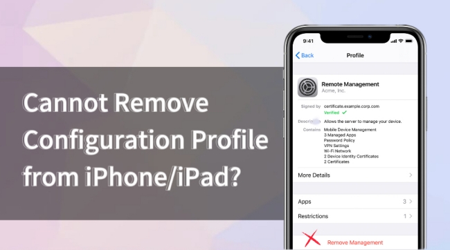 Cannot Remove Configuration Profile From Iphone Fixed