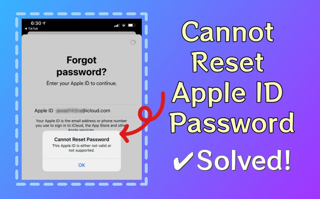Cannot Reset Apple ID Password? 4 Fixes! Cannot Reset Apple ID Password? 4 Fixes!