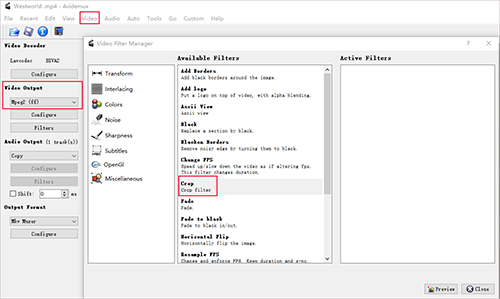 Quick Guide on How Avidemux Crops Video