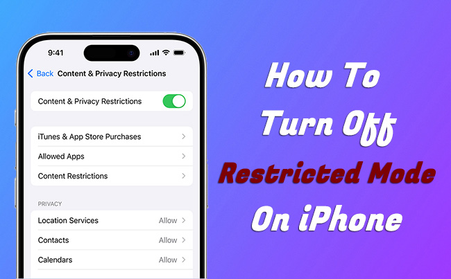 How to Turn Off Restricted Mode on iPhone [Easy]