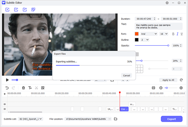 How to Edit Subtitles with Subtitle Editor | Joyoshare VidiKit